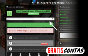 Contas Minecraft Premium 2025 - Gerador Contas Minecraft